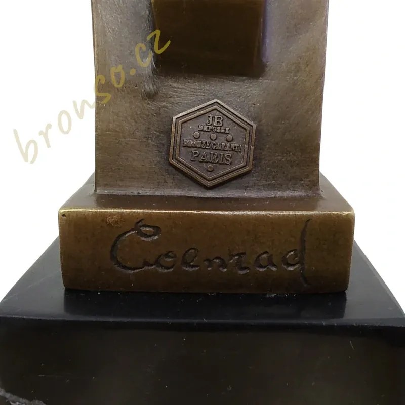 Sova – Číslovaná bronzová socha sovy ve stylu art deco od Johana Coenraada Altorfa