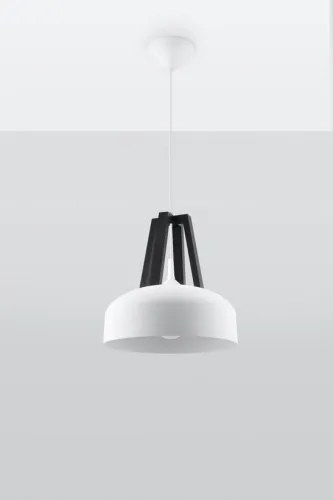 Závěsné svítidlo Sollux SL.0387 E27 60W bílá/černá
