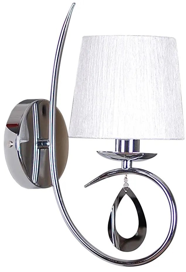 Nástěnná lampa ARNIKA 1xE14/40W/230V lesklý chrom/bílá