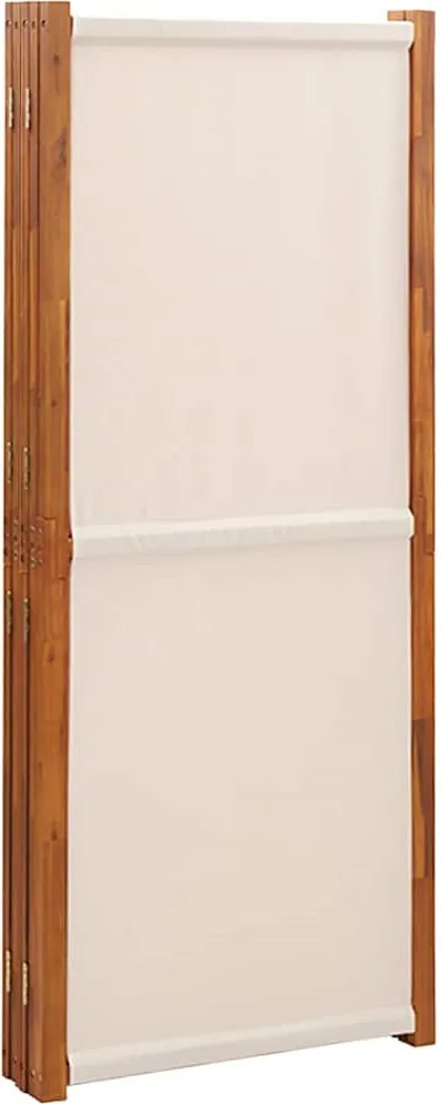 5dílný paraván krémově bílý 350 x 180 cm 319185