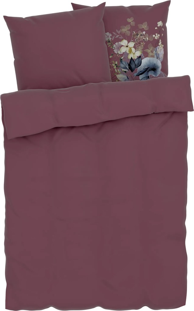 Livarno home Saténové ložní povlečení, 240 x 220 cm, 70 x 90 cm (bordó)