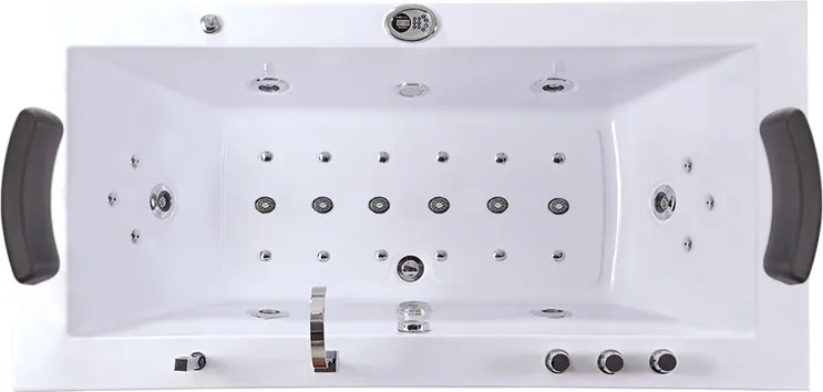 BPS-koupelny Hydromasážní vana RAMONA 640H 180x90 s ohřevem vody