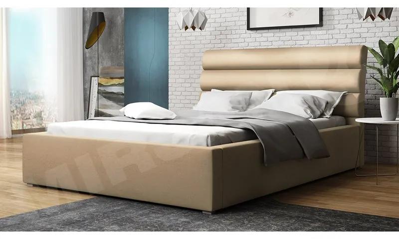 Čalouněná postel s úložným prostorem a roštem Exorim, Rozměr postele: 120x200, Potah: Victoria 14 863