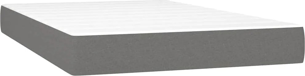 Box spring postel s matrací a LED tmavě šedá 120x200 cm textil 3135102