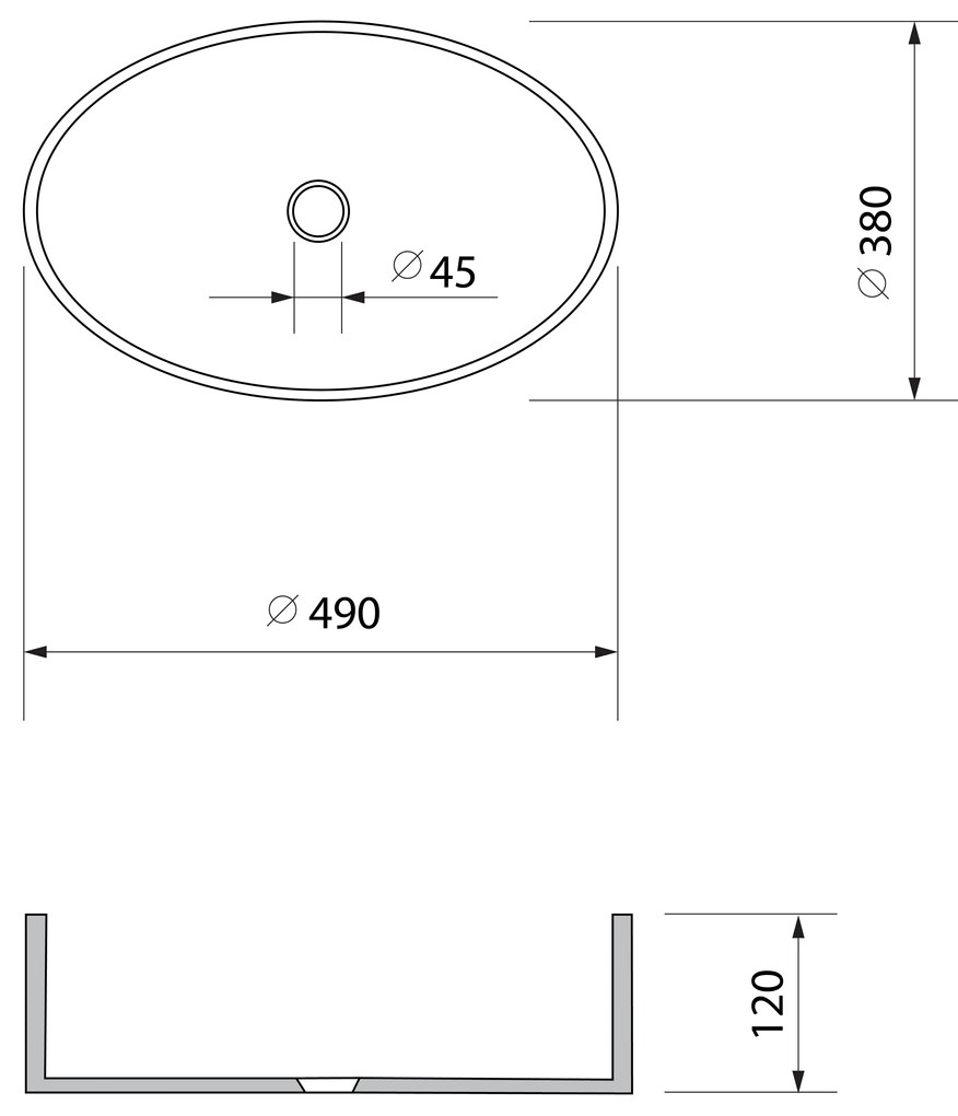 Sapho Sapho, NOBAL gravírované skleněné umyvadlo na desku 49x38 cm, černá, TY326