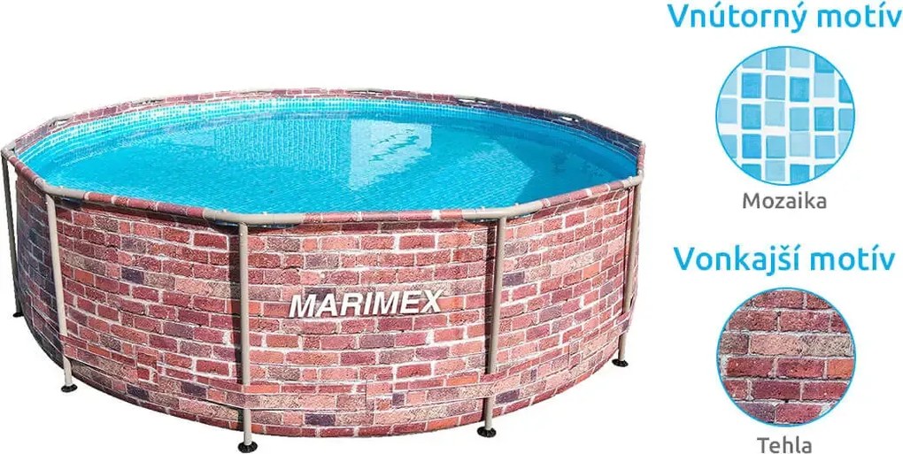 Marimex | Bazén Marimex Florida 3,66x0,99 m s pískovou filtrací - motiv CIHLA | 19900077
