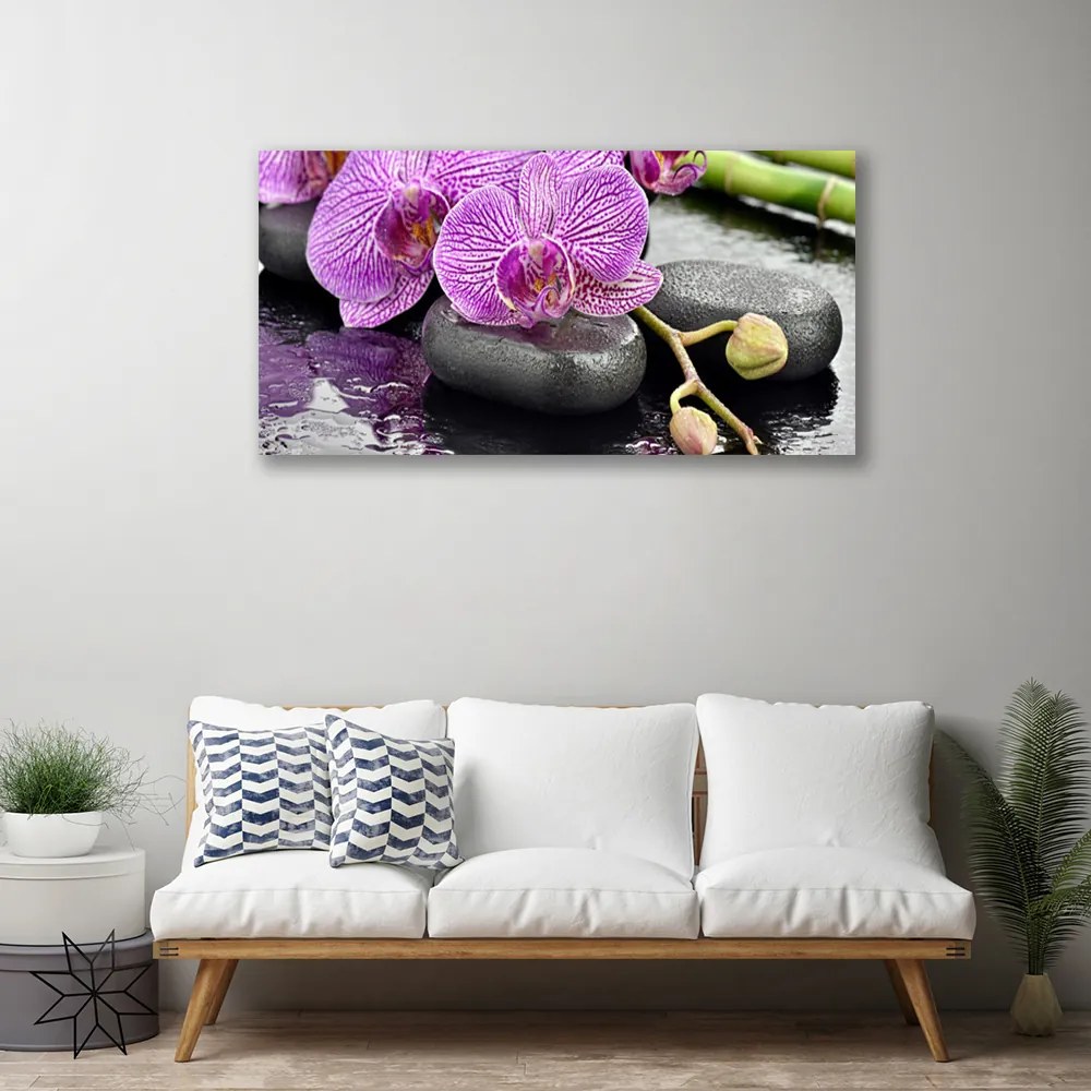 Obraz na plátně Kameny Zen Orchidej Lázně 120x60 cm