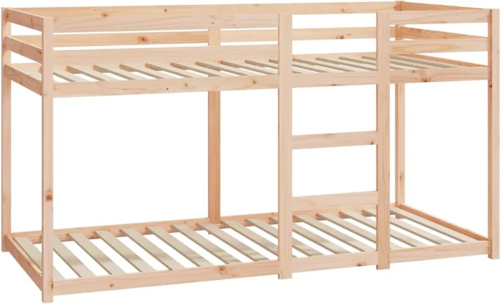Patrová postel bez matrace 90 x 200 cm masivní borové dřevo 3206504