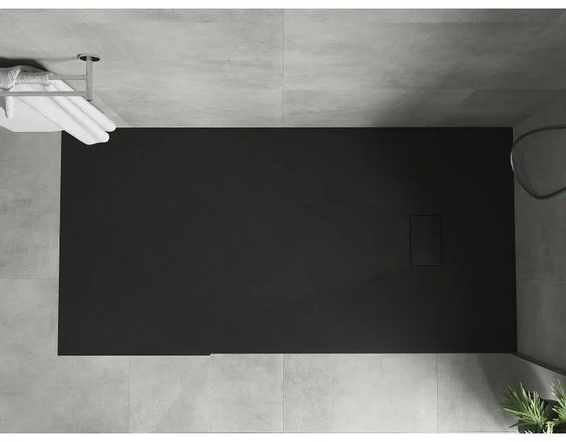 Mexen Hugo, SMC obdélníková sprchová vanička 170 x 80 cm, černá matná, 42708017