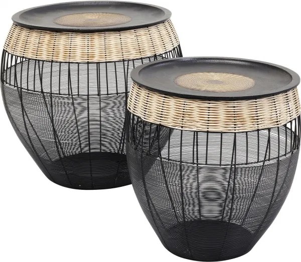 Odkládací stolek African Drums - set 2 ks