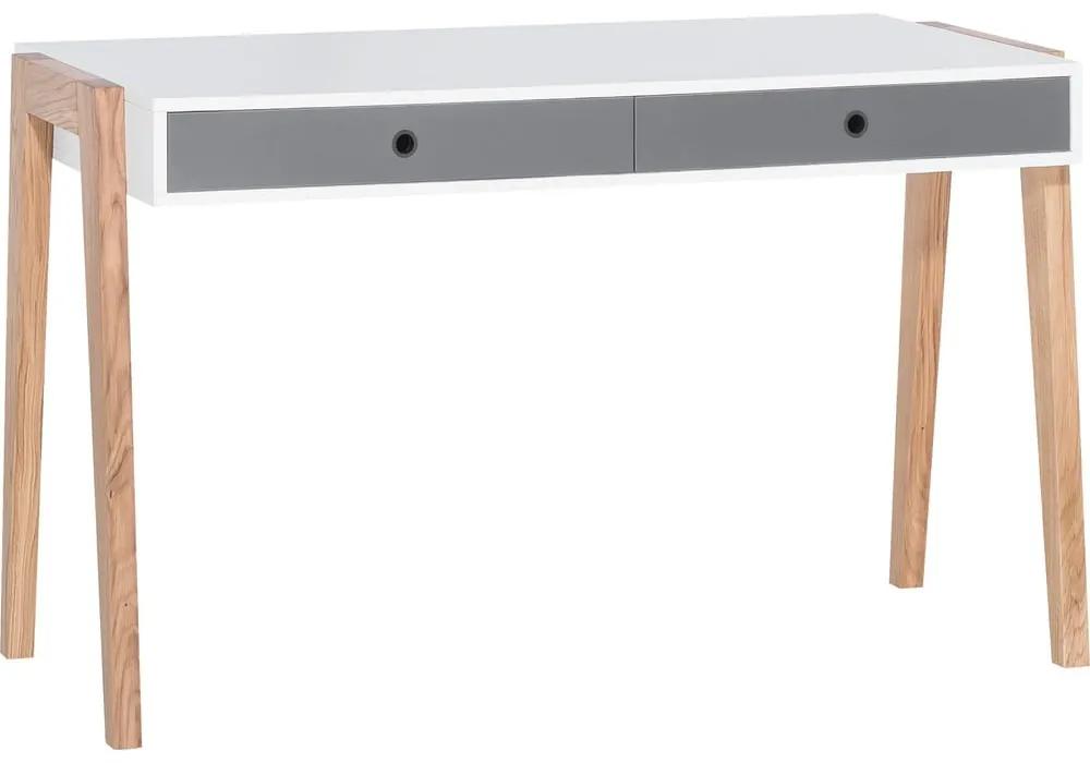 Bílo-šedý pracovní stůl Vox Concept