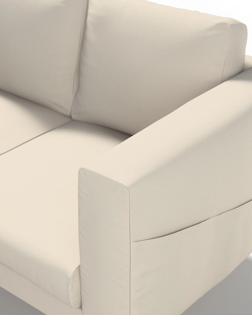 Potah na pohovku IKEA Norsborg 2-místná barva béžová látka pletený vzor