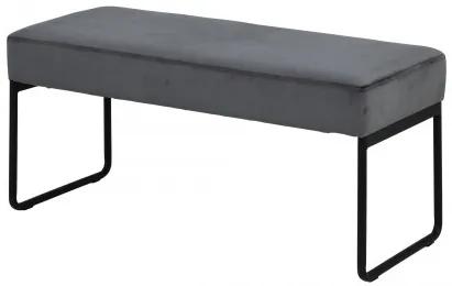 Jídelní lavice Xia (tmavě šedá, 95x46x38 cm)