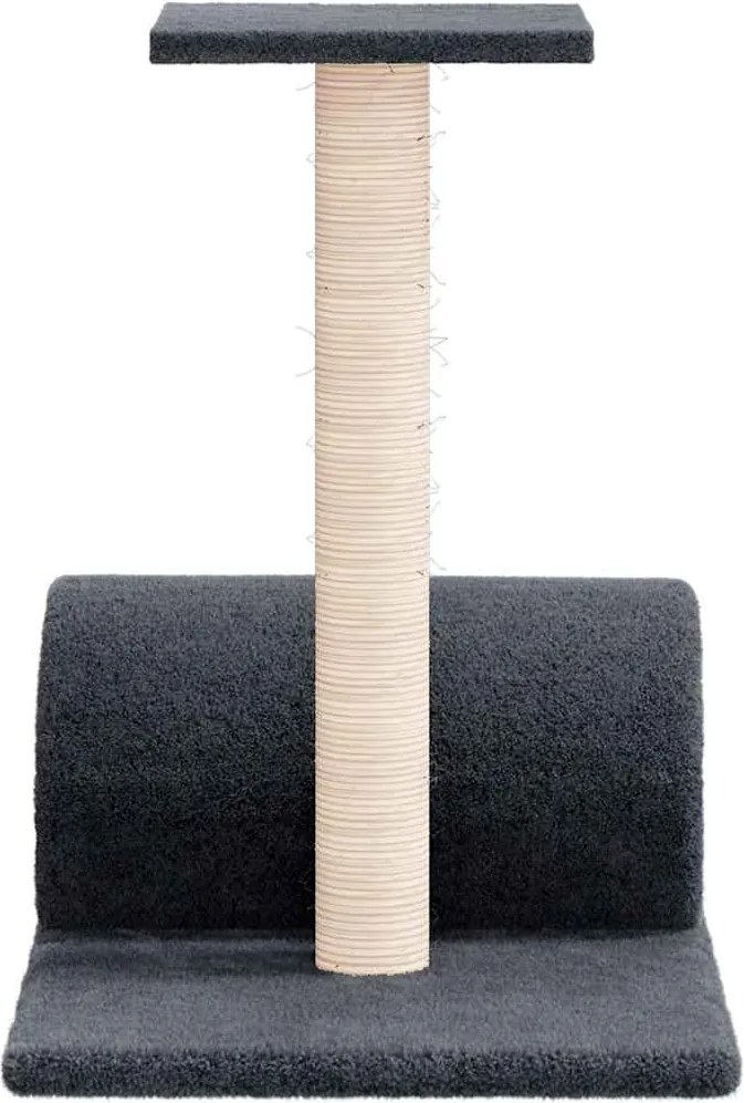 Škrabadlo pro kočky s tunelem tmavě šedé 60 x 34,5 x 50 cm 171698