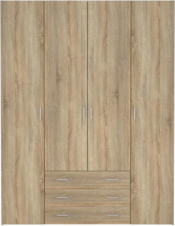 Šatní skříň Sid 154 x 49,5 x 200,4 cm, dub sonoma
