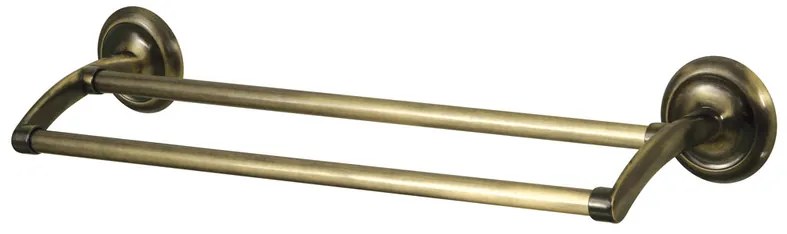 BISK Erga Deco, 2-ramenný držák na ručníky 610 mm, antická mosaz, ERG-00411