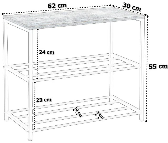 Botník STELLA 3 úrovně, černý