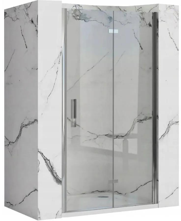Rea - MOLIER skládací sprchové dveře 80x190cm, chromový profil - čiré sklo, REA-K6367