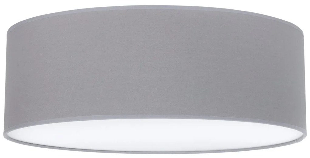 Stropní svítidlo Gaja, 1x šedé textilní stínítko, (bílé plexisklo), (fi 40cm)