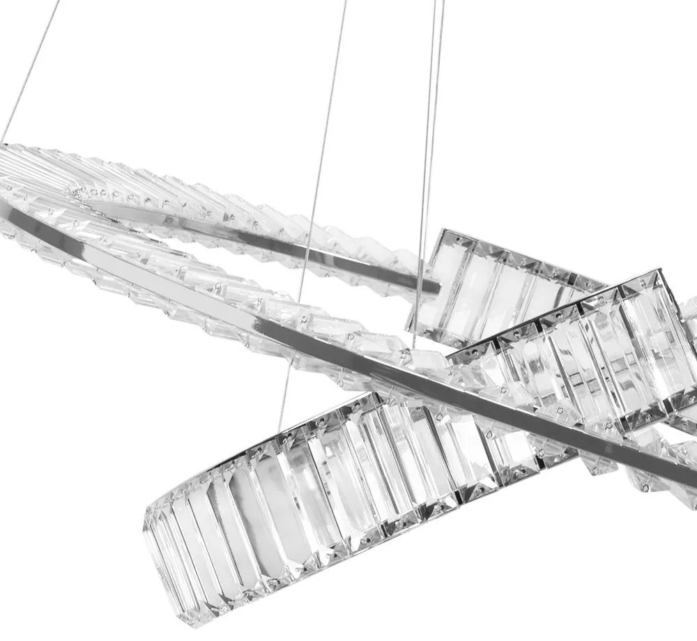 Toolight Designové LED osvětlení Crystal + dálkové ovládání APP1525-CP60/80 CHROME