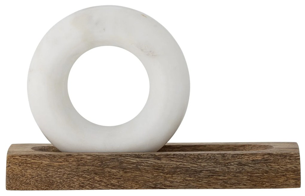 Bloomingville Hmoždíř Manuella Mango Wood and Marble, přírodní barva, dřevo, mramor