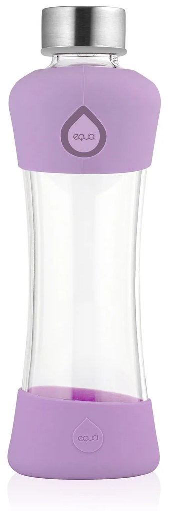 EQUA Active Plum 550 ml skleněná ekologická lahev na pití