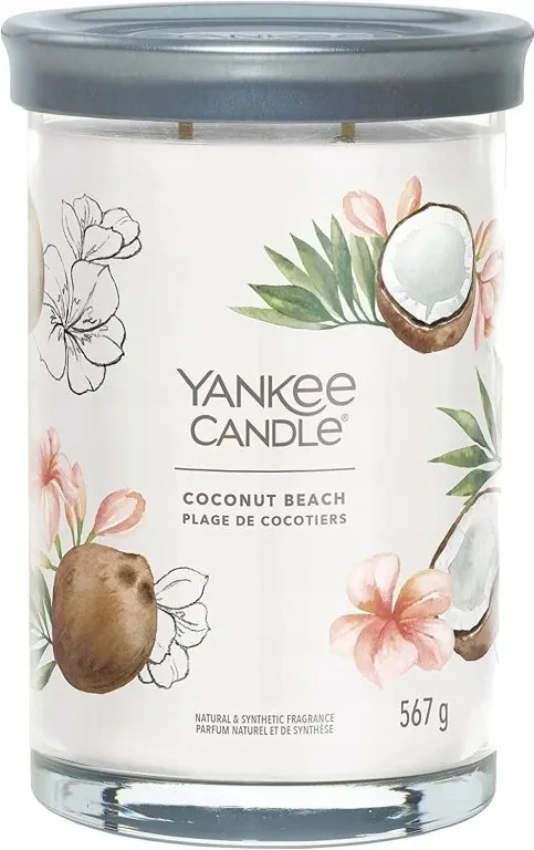 Yankee Candle svíčka Signature Tumbler ve skle velká Coconut Beach 567g
