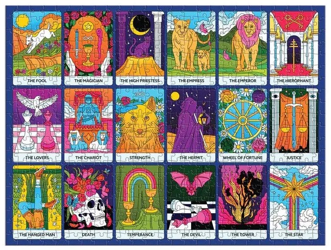 Galison Oboustranné puzzle Major Arcana 500 dílků
