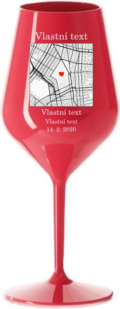 Personalizovaná nerozbitná sklenice s mapou