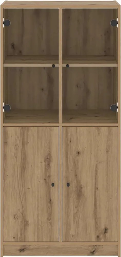 Highboard s dvířky dub artisan 68x37x142 cm kompozitní dřevo 3318723