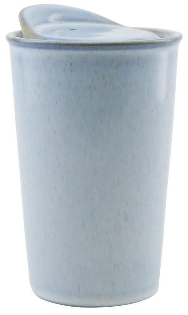 House Doctor Keramický cestovní hrnek Togo, modrá barva, keramika 300 ml