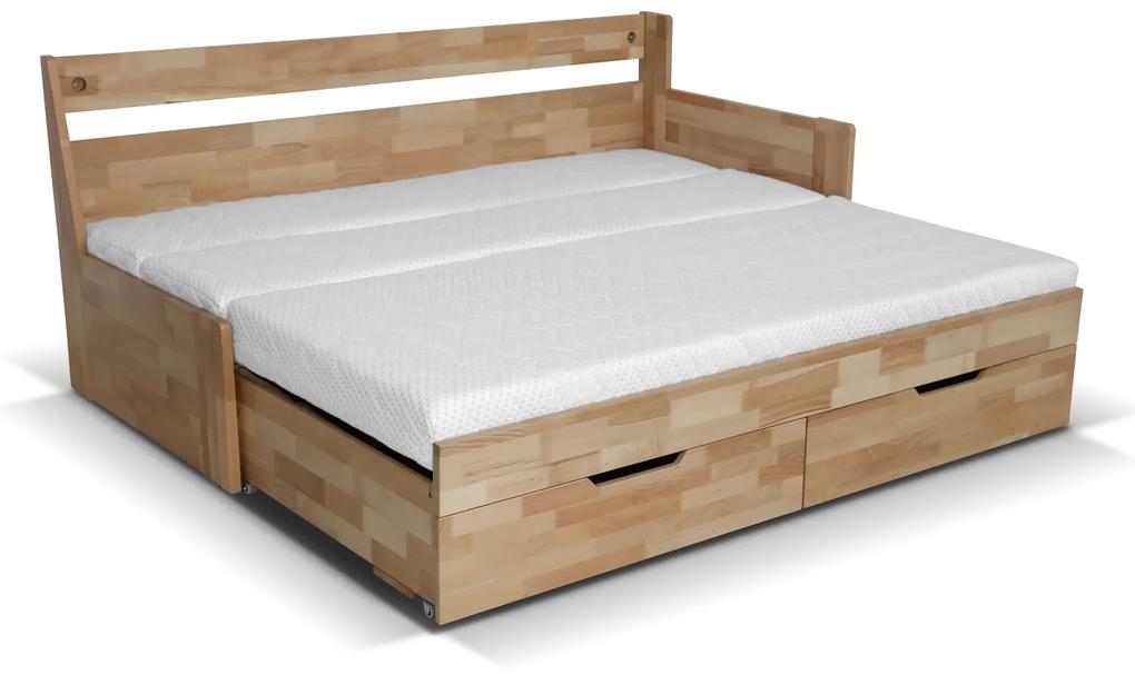 Rozkládací dřevěná postel Denisa 2