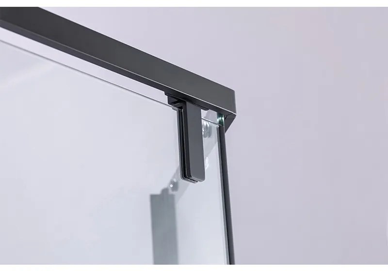 BPS-koupelny Pětiúhelníkový sprchový kout HYD-PK07 80x80 černá/transparent