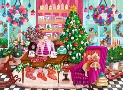 RAVENSBURGER Puzzle Vánoční obchod / 500 dílků