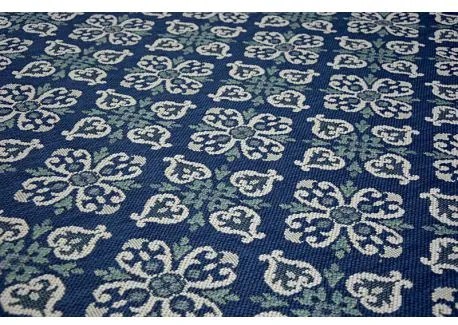 koberec COLOR 19246/699 SISAL Květiny Modrý velikost 120x170 cm | krásné koberce cz
