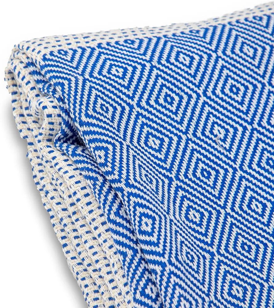 Bavlněný přehoz Nefes I - královská modř