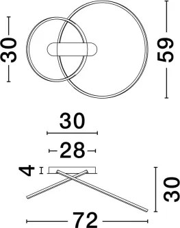 Stropní LED svítidlo NOVA LUCE KIKLOS 42W 3000K 9248172 stmívatelné Triac