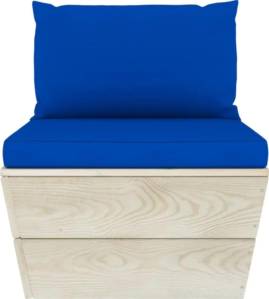 vidaXL 9dílná zahradní sedací souprava z palet + podušky smrkové dřevo [3063651] Barva: Světle modrá