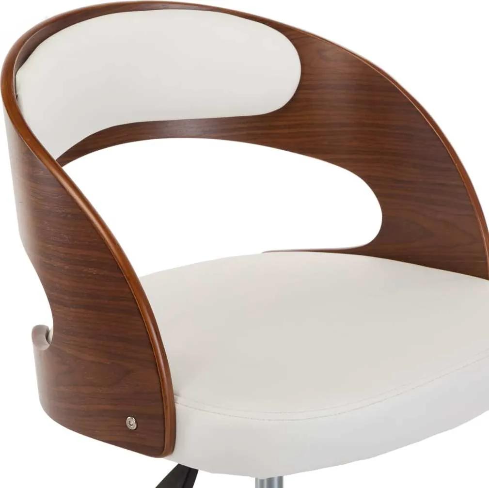 vidaXL Otočné jídelní židle 2 ks ohýbané dřevo a textil [3054911] Barva: Šedá