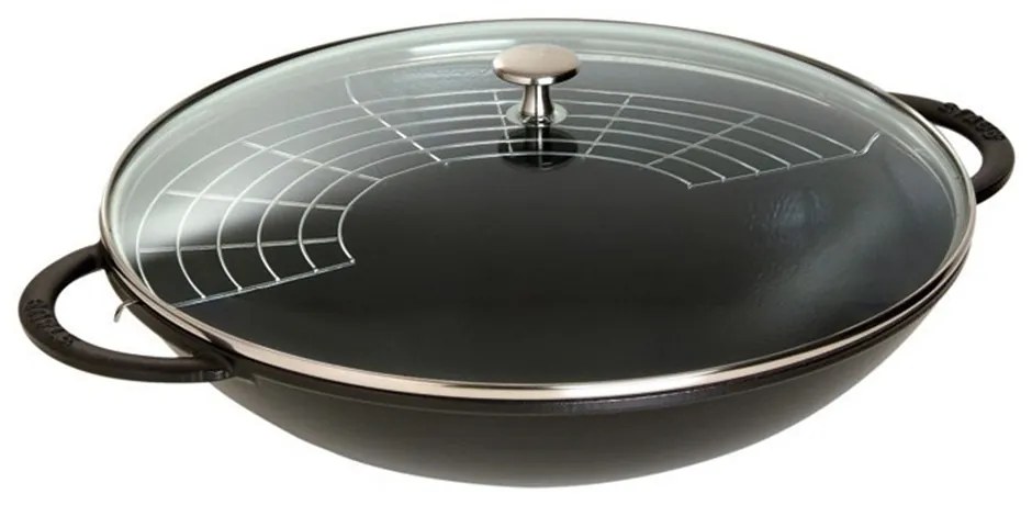 Pánev Wok STAUB s poklicí 37 cm černá 5,7l