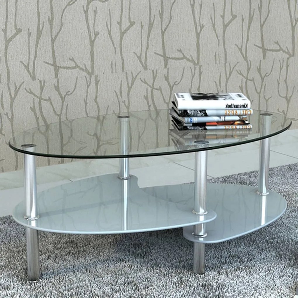 240508 vidaXL Konferenční stolek s exkluzivním tříúrovňovým designem, bílý
