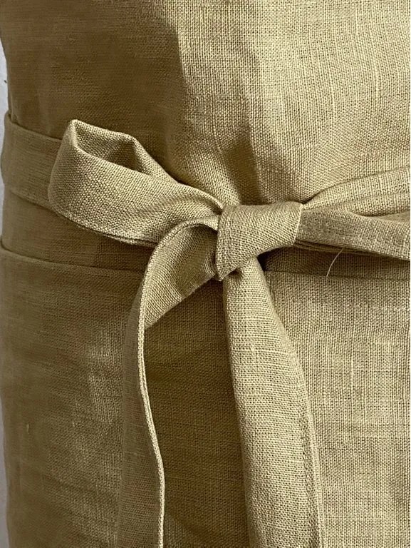 Tom Linen Lněná zástěra Pískvě béžová