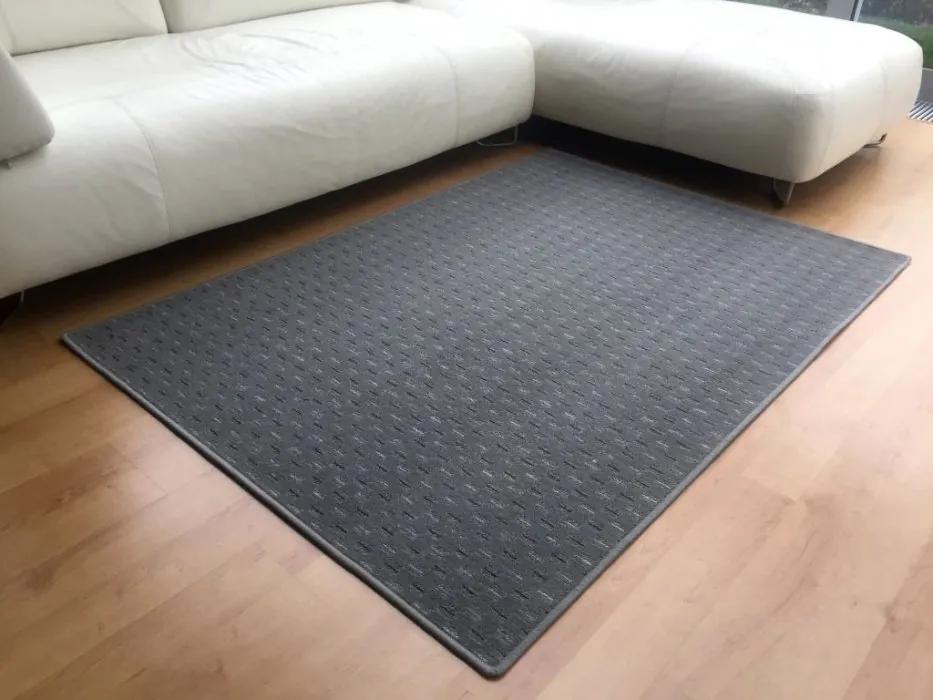 Kusový koberec Valencia šedá Kulatý průměr 57 cm