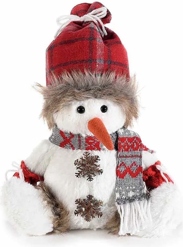 Sněhulák s červenou čepicí 31 cm