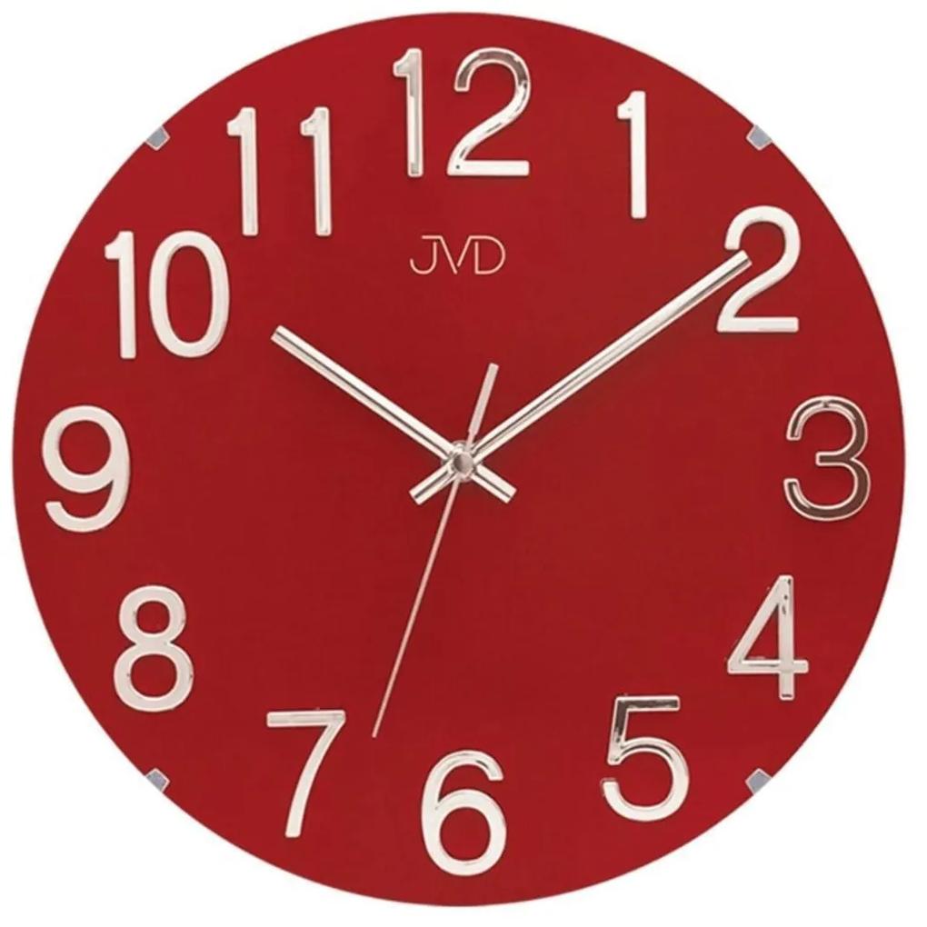 Designové nástěnné hodiny JVD HT98.4 červené