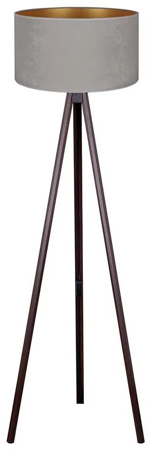 Brilagi | Brilagi - Stojací lampa VELVET 1xE27/60W/230V wenge/šedá | BG0415