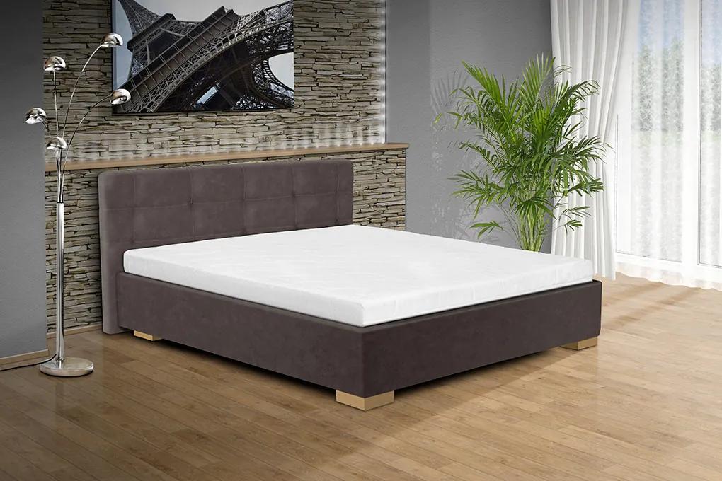 Manželská postel s úložným prostorem Alžběta Barva: šedá 36, typ matrace:  matrace masážní 15 cm | BIANO