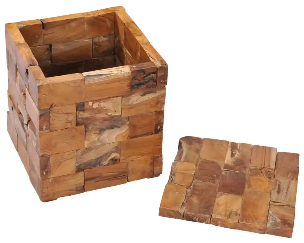 vidaXL Úložná stolička masivní teakové dřevo | BIANO