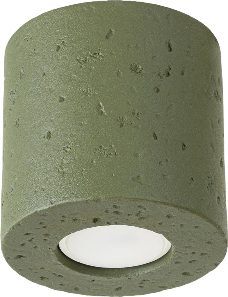 Sollux Lighting Stropní lampa ORBIS betonová olivově zelená