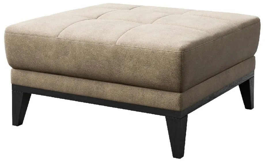 Béžová podnožka z imitace kůže MESONICA Musso Tufted